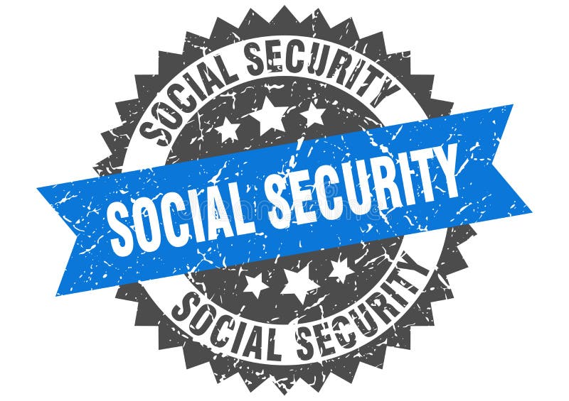 Social Security Stamp. Social Security Grunge Round Sign Stock Vector ...