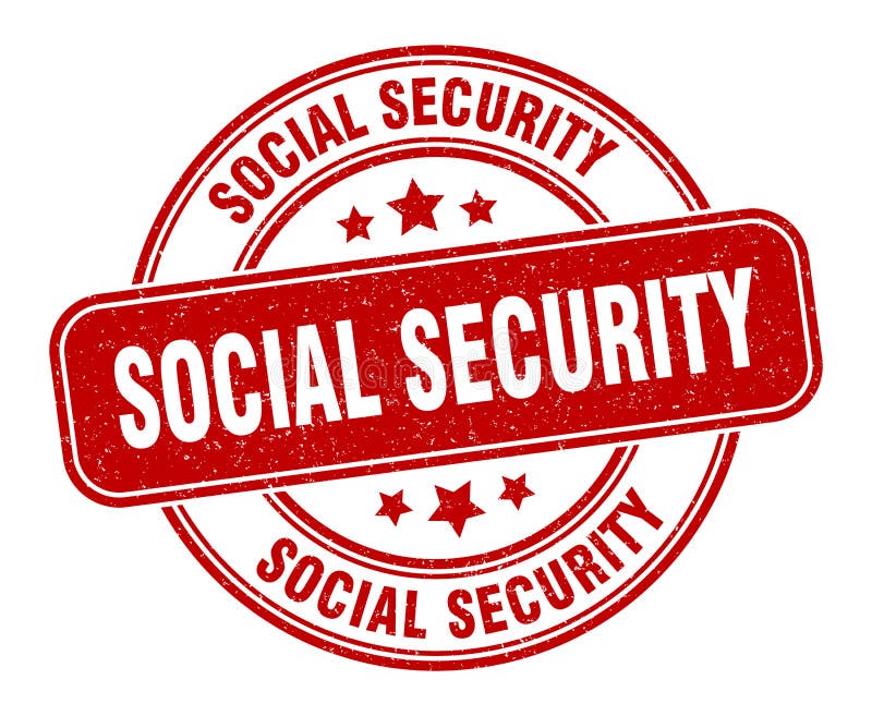 Social Security Stamp. Social Security Label. Round Grunge Sign Stock ...