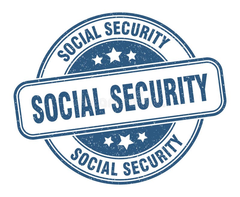 Social Security Stamp. Social Security Label. Round Grunge Sign Stock ...