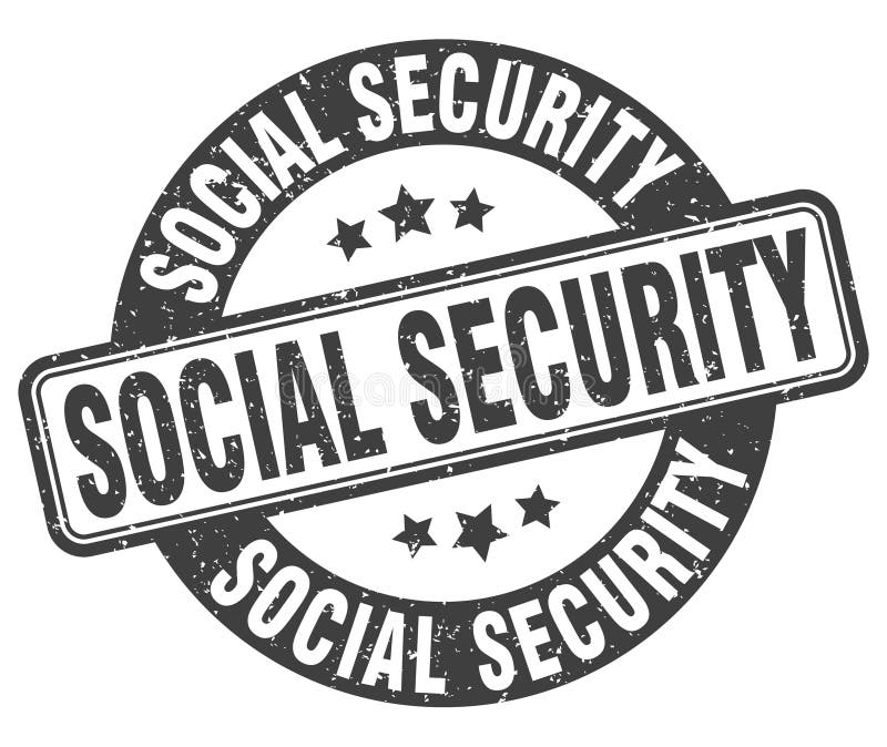 Social Security Stamp. Social Security Label. Round Grunge Sign Stock ...