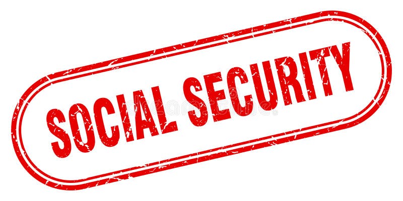 Social Security Stamp. Social Security Label. Round Grunge Sign Stock ...