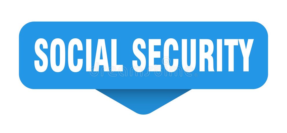 Social Security Sticker. Social Security Sign on Transparent Background ...