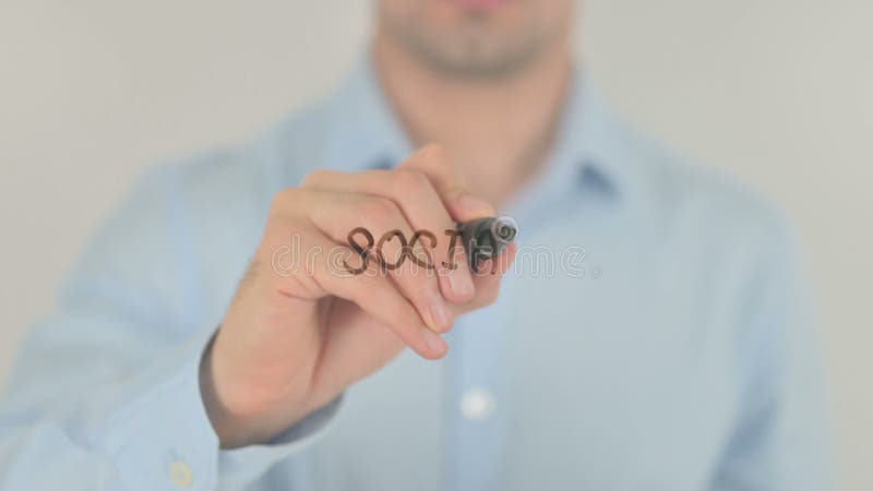 Social Security, Writing on Transparent Screen Stock Footage - Video of ...