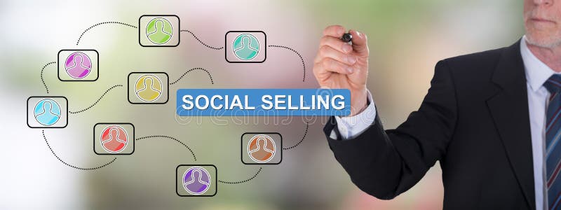 Social Selling Concept Drawn by a Businessman Stock Photo - Image of ...