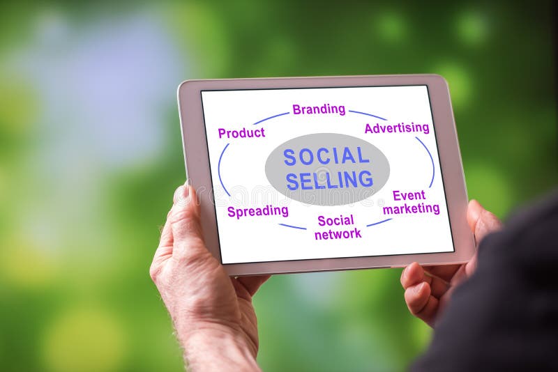 Social Selling Concept on a Tablet Stock Photo - Image of strategy ...