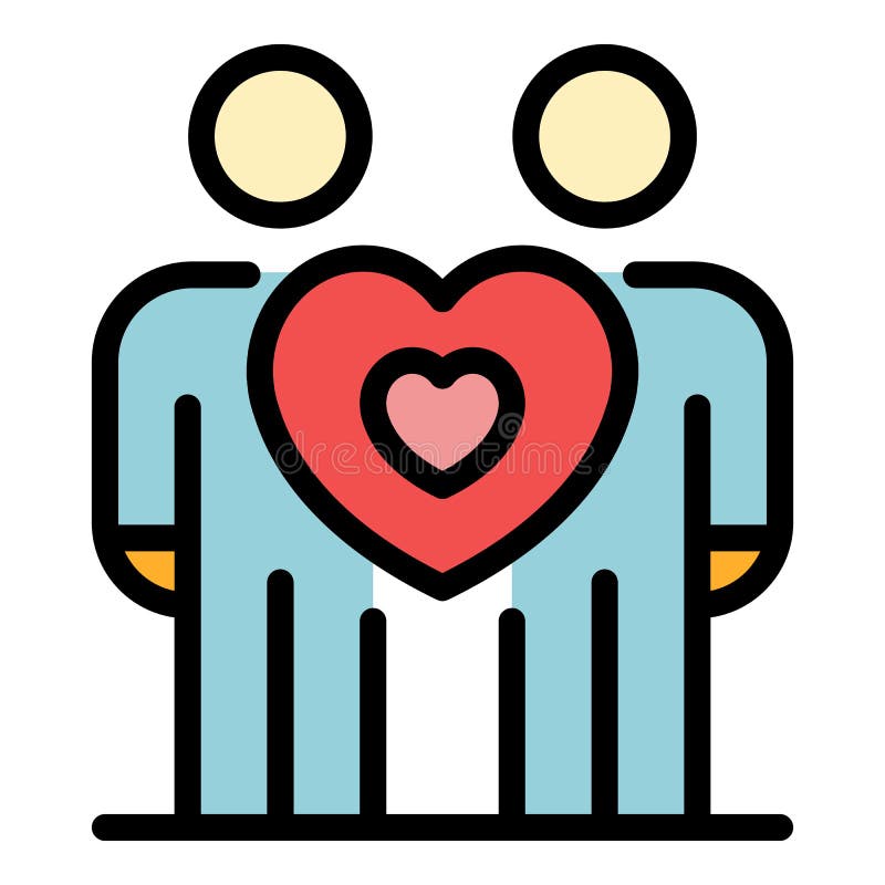 Social Service Care Icon Color Outline Vector Stock Vector ...