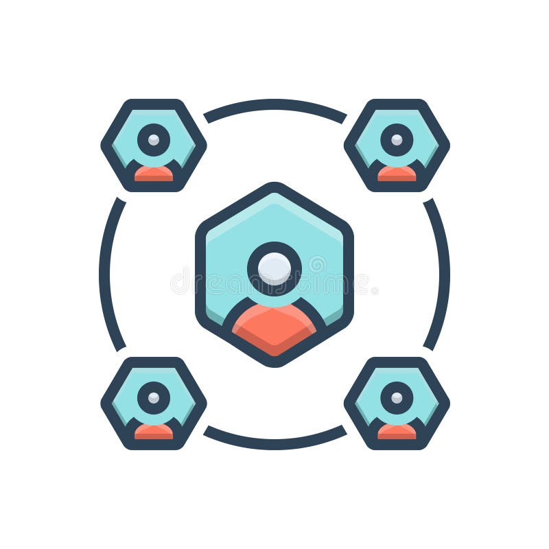 Color Illustration Icon for Social Service, Worker and Network Stock ...
