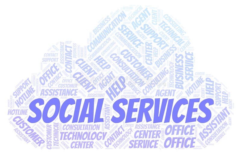 Social Services Word Cloud. Stock Illustration - Illustration of word ...