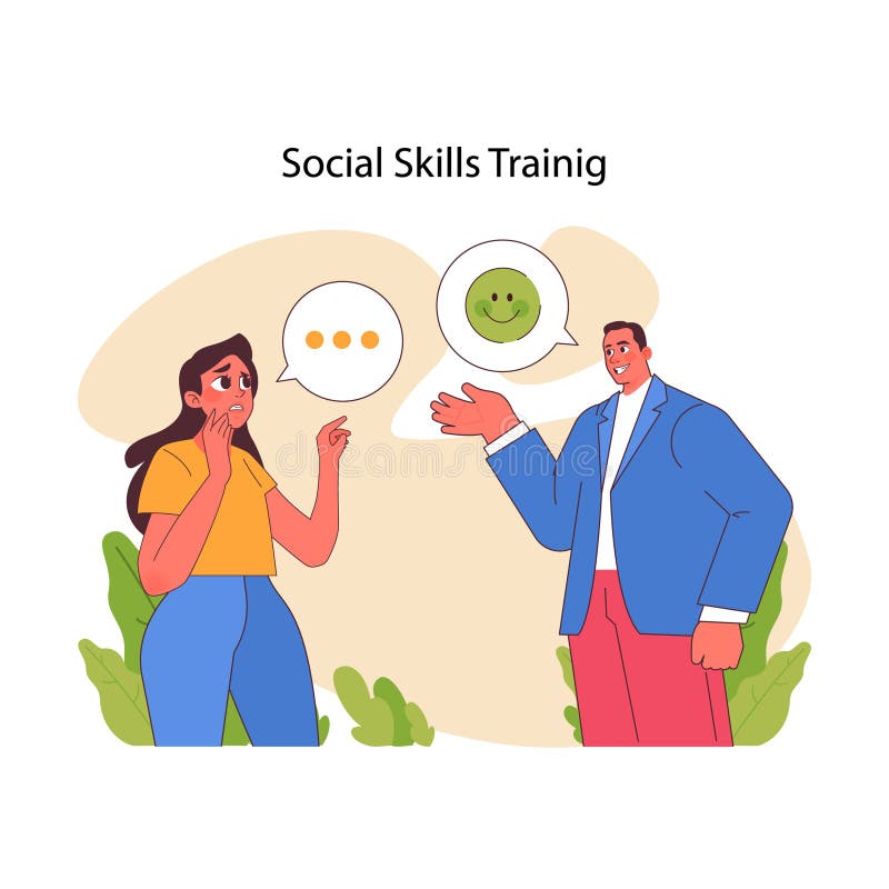 Non-verbal Cues Concept. Girl with Magnifying Glass Observes Distressed ...