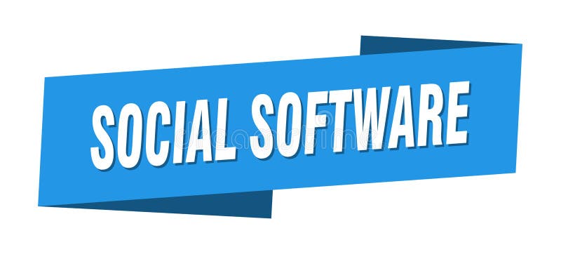 Social Software Banner Template. Social Software Ribbon Label Stock ...