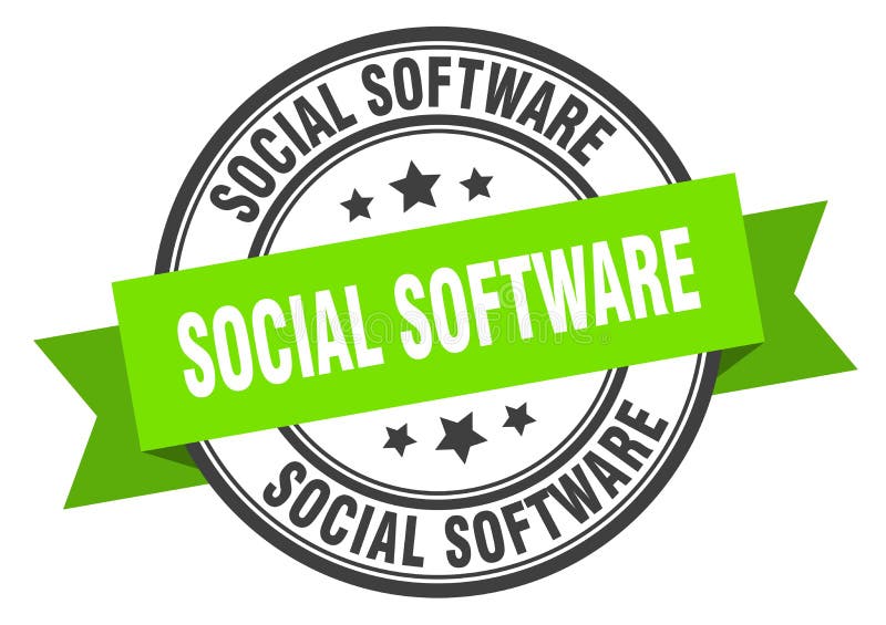 Social Software Label. Social Software Round Band Sign Stock Vector ...