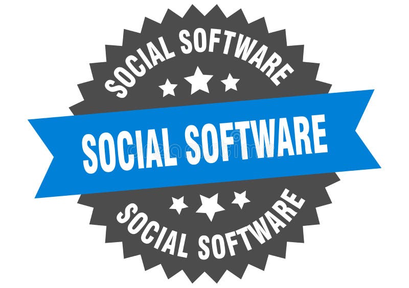 Social Software Sign. Social Software Circular Band Label. Social ...