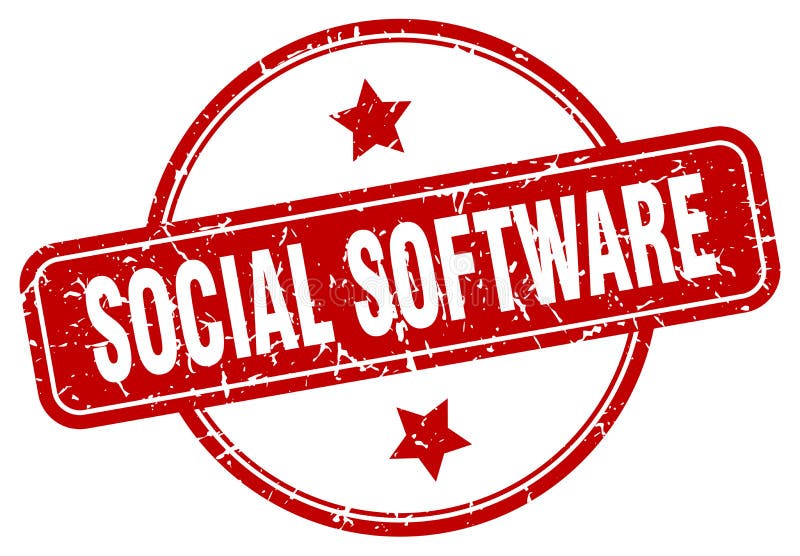 Social Software Stamp. Social Software Round Grunge Sign Stock Vector ...