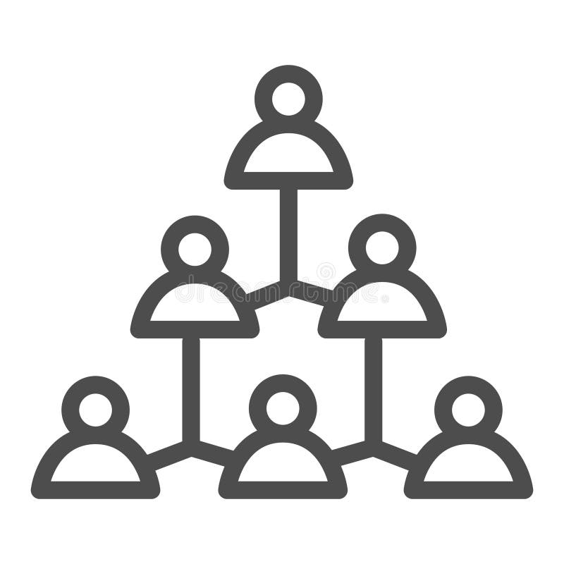 Social Status Pyramid Line Icon, Osint Analytics Concept. Vector ...