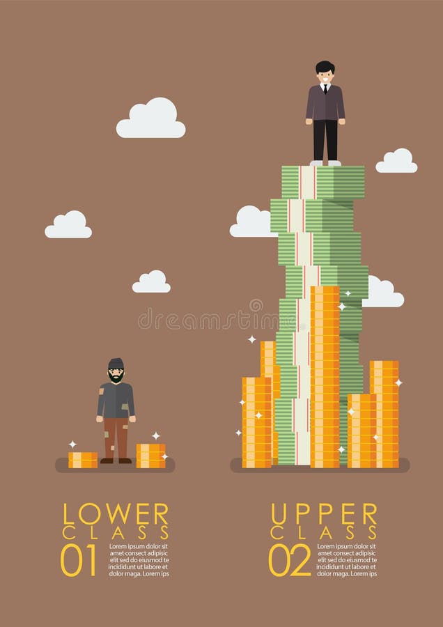 Social Stratification - Upper, Midlle and Lower Class Stock Vector ...
