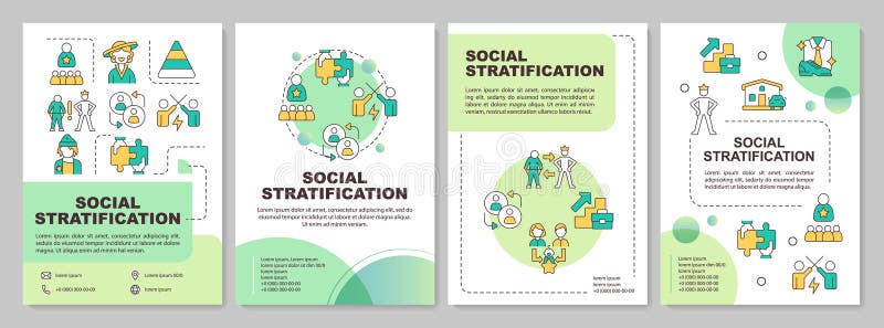 Social Stratification Green Brochure Template Stock Vector ...