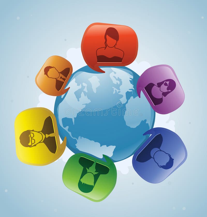 Social Talking World stock illustration. Illustration of earth - 27466619