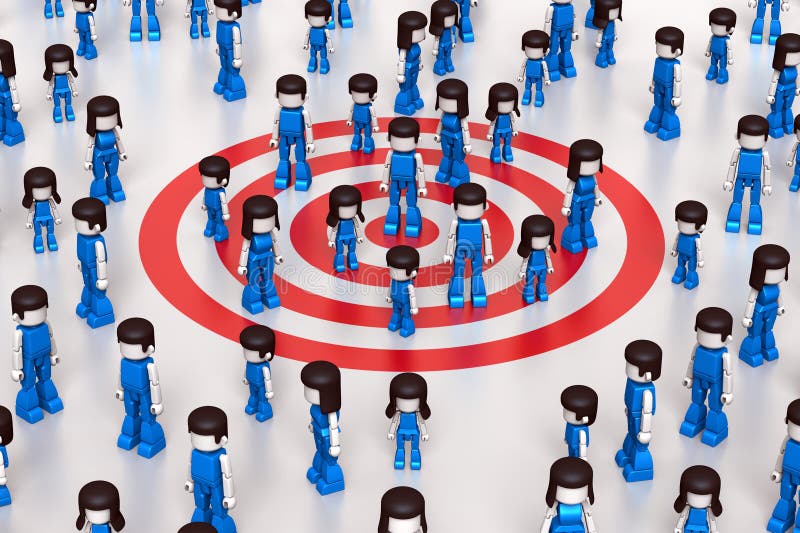 Social Target Group stock illustration. Illustration of mannequin ...