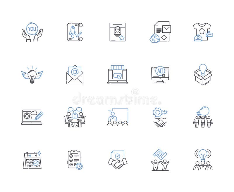 Social Tech Line Icons Collection. Nerking, Chatting, Community ...