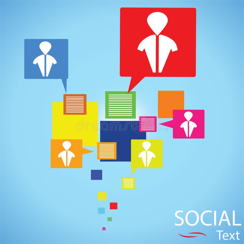 Social text connection stock illustration. Illustration of icon - 51627848