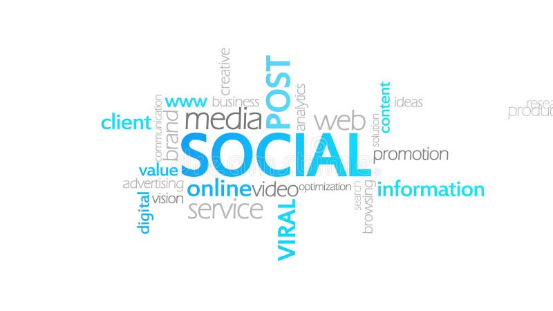 Social, Typography Animation Stock Video - Video of media, global: 89084669