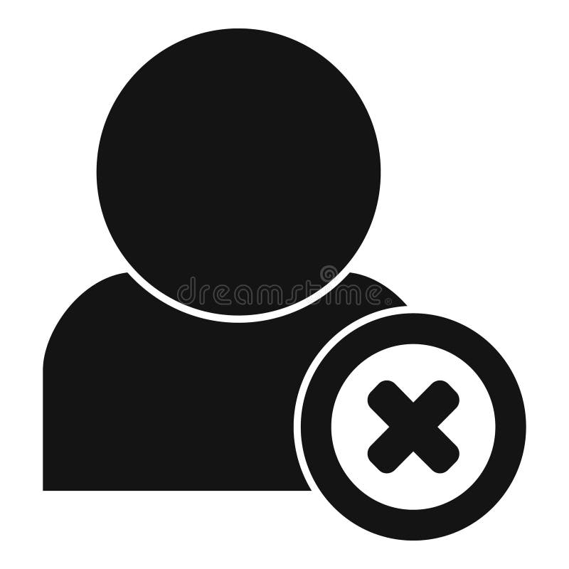 Social User Delete Icon Simple Vector. Sign File Stock Illustration ...