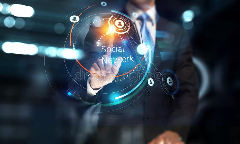 Social Web Network Concept . Mixed Media Stock Photo - Image of social ...