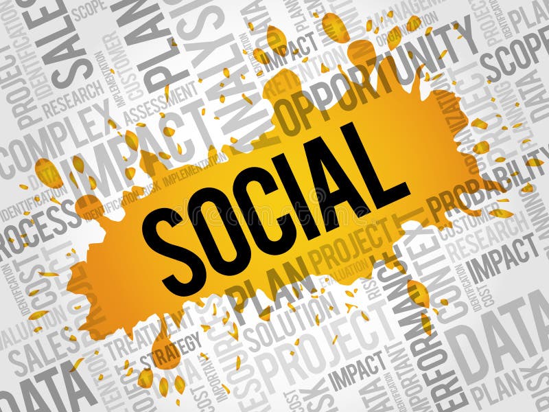 Social word cloud collage stock illustration. Illustration of internet ...