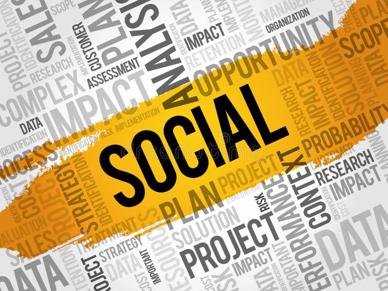 SOCIAL word cloud stock illustration. Illustration of marketing - 201462611