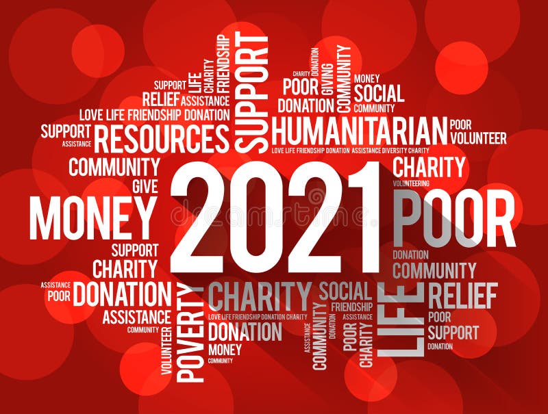 2021 Social Word Cloud Collage, Concept Background Stock Illustration ...