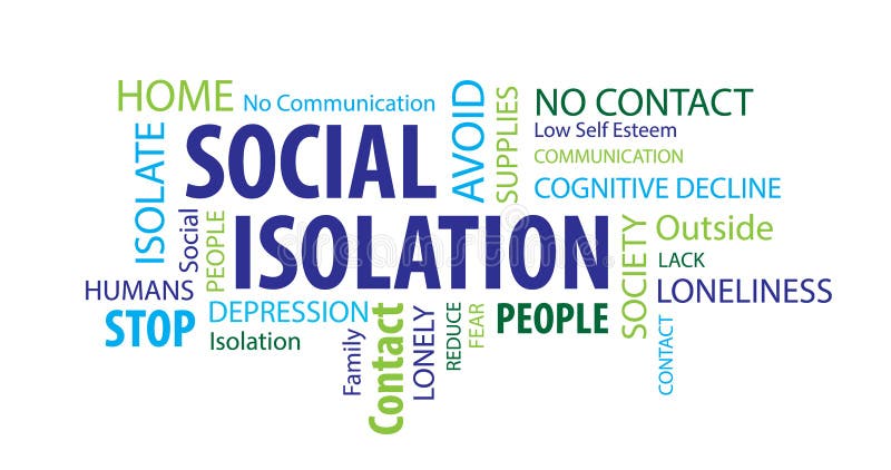 Social Isolation Word Cloud Stock Photo - Illustration of social, green ...