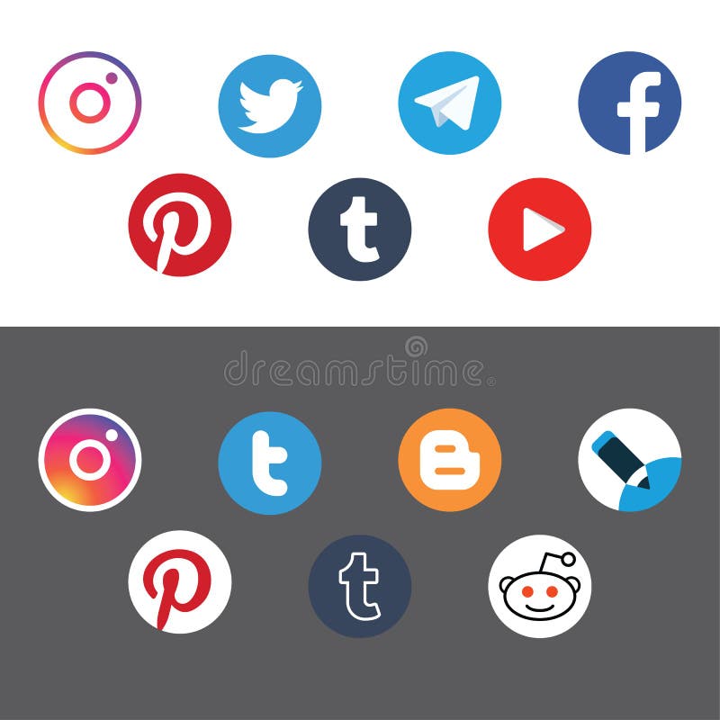 Sociale Het Pictogram Vlakke Vector Van De Netwerkencirkel Redactionele ...