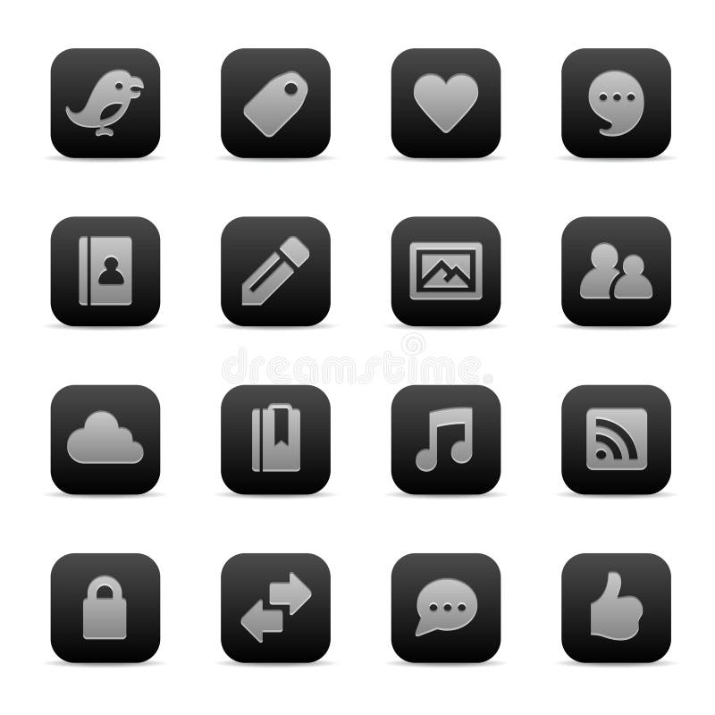 Sociale media pictogrammen vector illustratie. Illustration of ...