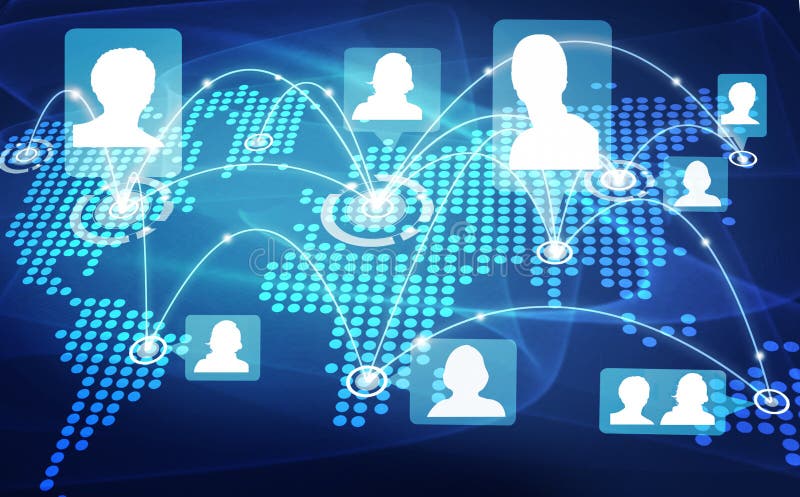 Sociale netwerkcirkel stock illustratie. Illustration of favorieten ...