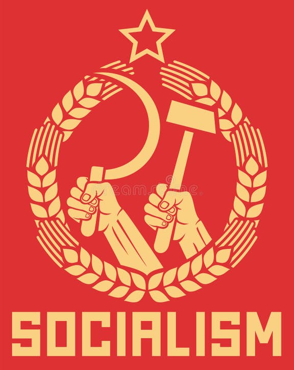 Socialism poster stock vector. Illustration of sickle - 26020383