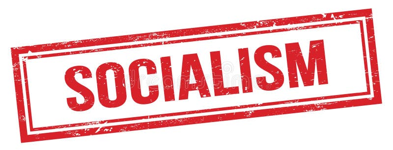 SOCIALISM Text on Red Grungy Vintage Stamp Stock Illustration ...