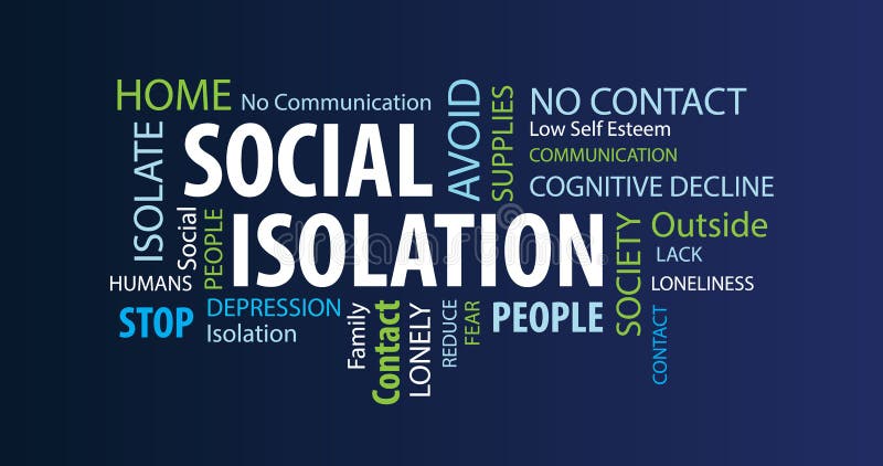 Social Isolation Word Cloud Stock Illustration - Illustration of word ...