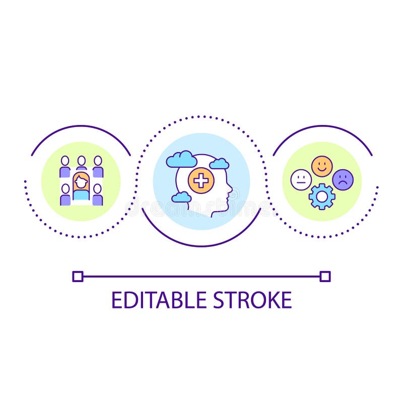 Socialization Loop Concept Icon Stock Vector - Illustration of thought ...