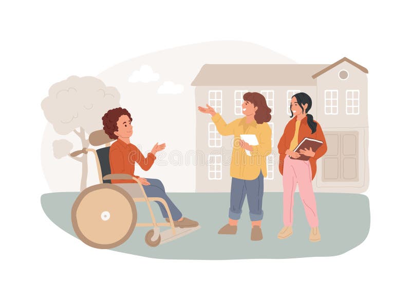 Socialization of Pupils Isolated Concept Vector Illustration. Stock ...