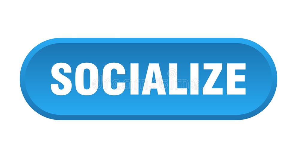 Socialize button stock vector. Illustration of label - 196835221