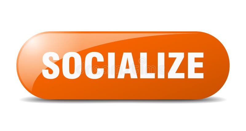 Socialize Button. Socialize Sign. Key. Push Button Stock Vector ...