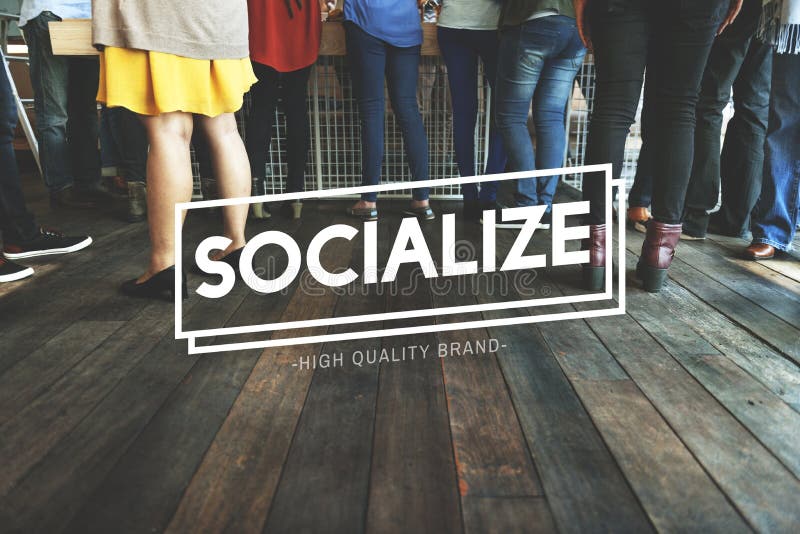 Socialize Connection Fellowship Network Unity Concept Stock Image ...
