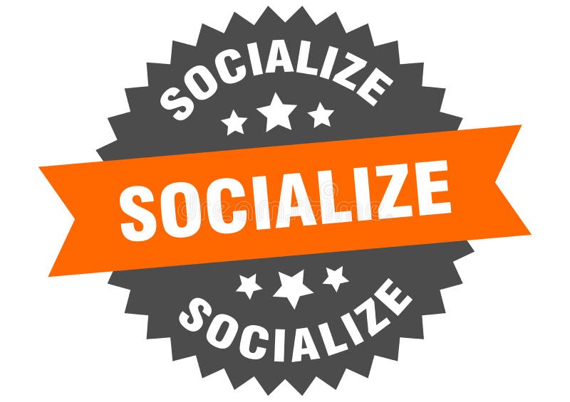 Socialize stock vector. Illustration of banner, square - 124315006