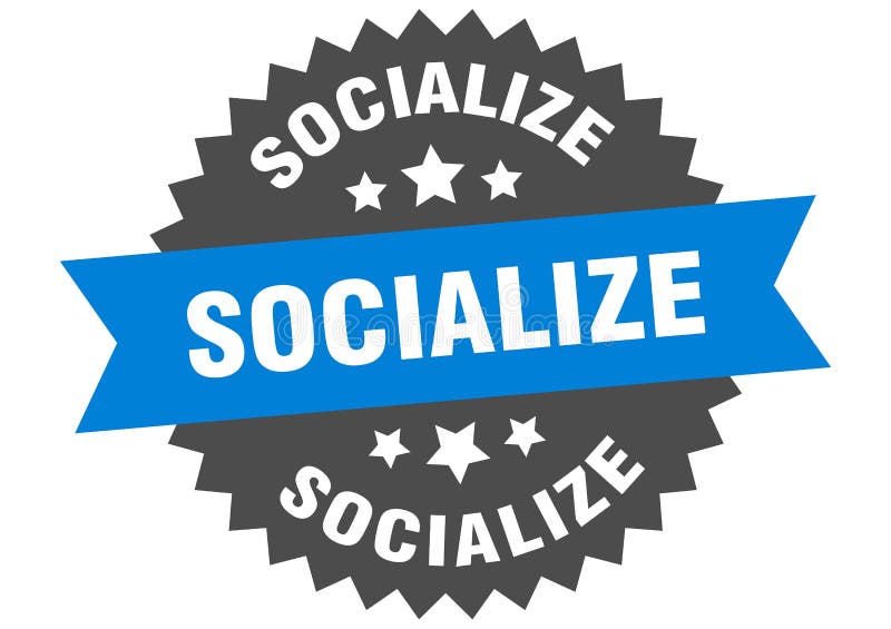 Socialize stock vector. Illustration of banner, square - 124315006