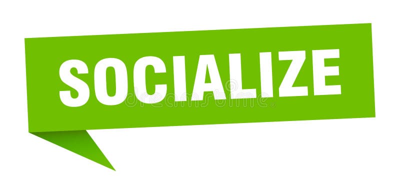 Socialize Speech Bubble. Socialize Ribbon Sign Stock Vector ...