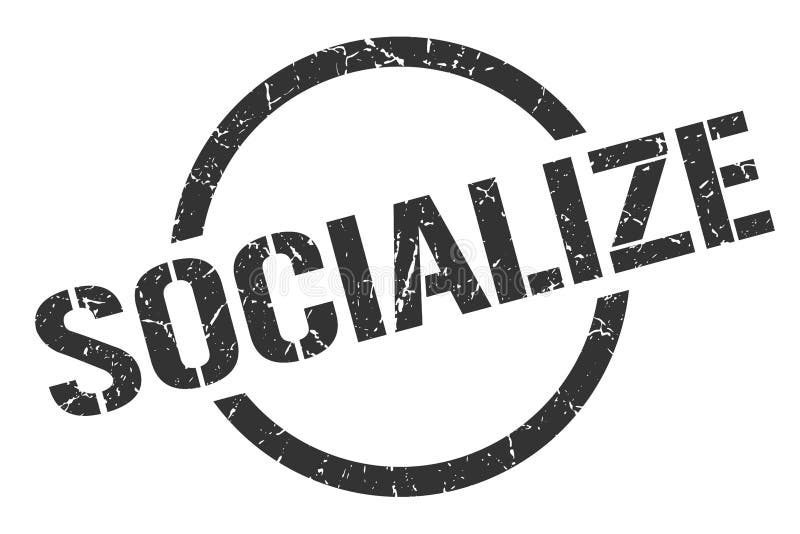 Socialize stamp stock vector. Illustration of black - 136944794