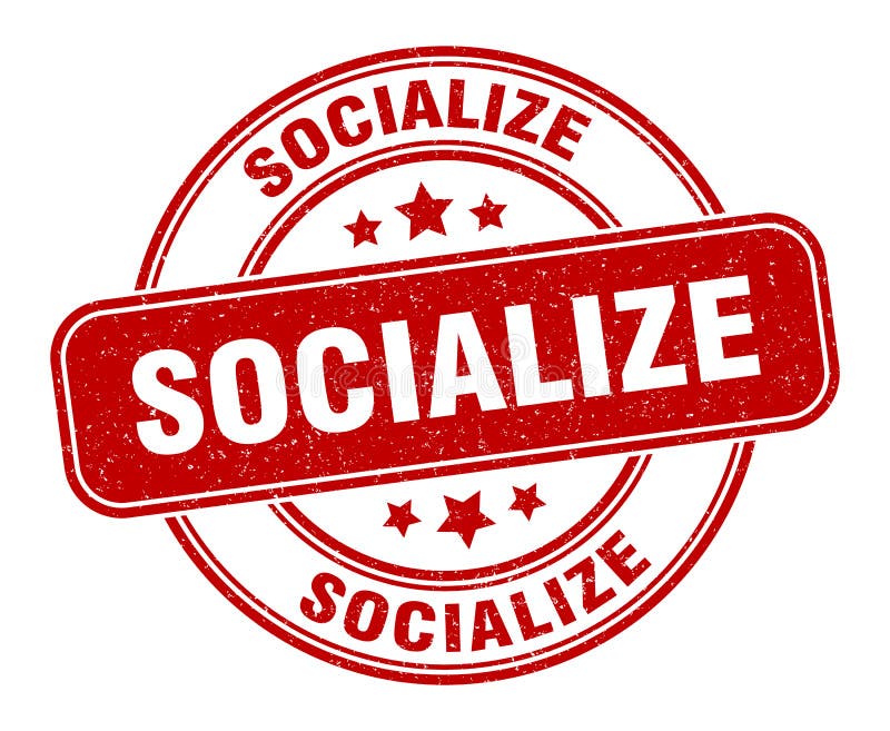 Socialize Stamp. Socialize Round Grunge Sign Stock Vector ...