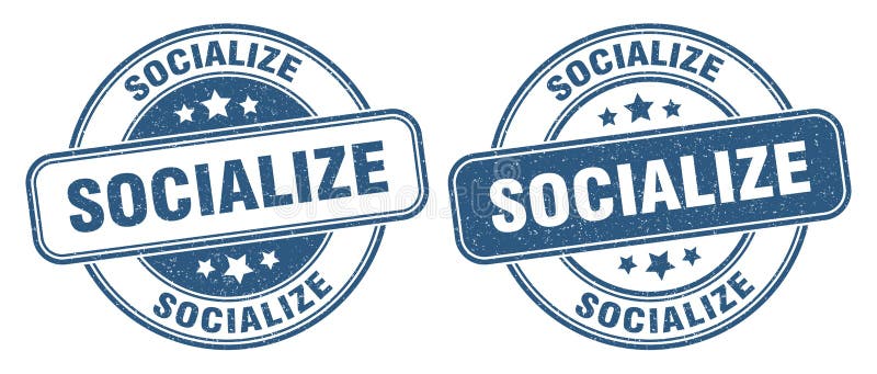 Socialize Stamp. Socialize Label. Round Grunge Sign Stock Vector ...