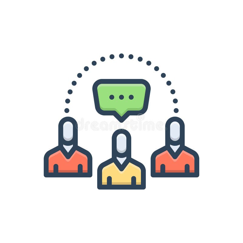 Color Illustration Icon for Socializing, Society and Communication ...