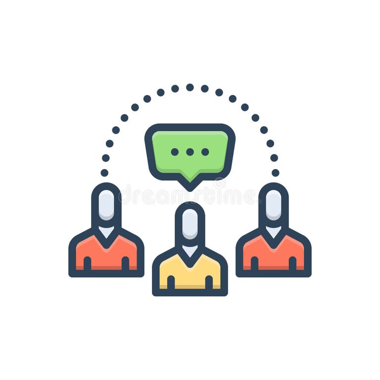 Color Illustration Icon for Socializing, Society and Communication ...